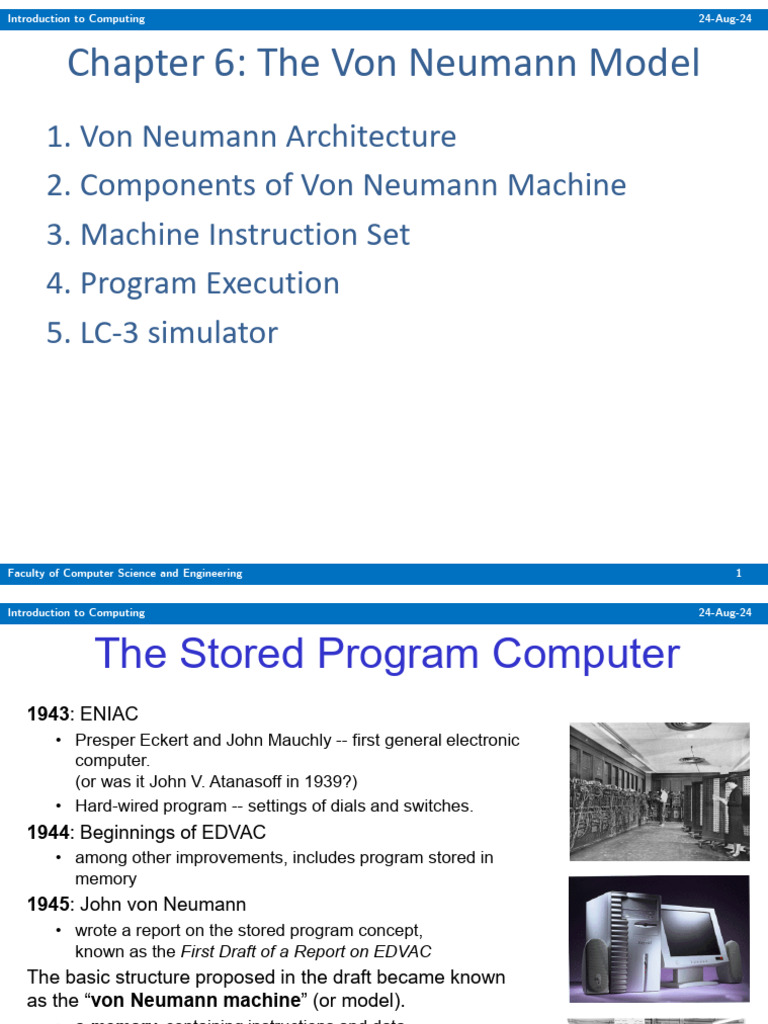 Ch06-The Von Neumann Model | PDF | Computer Data Storage | Input/Output