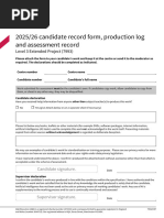 AQA EPQ Production Log Template 2025 | PDF