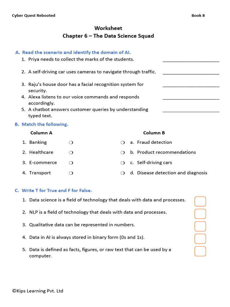 Cyber Quest Rebooted Book 8 - Worksheet 6 | PDF