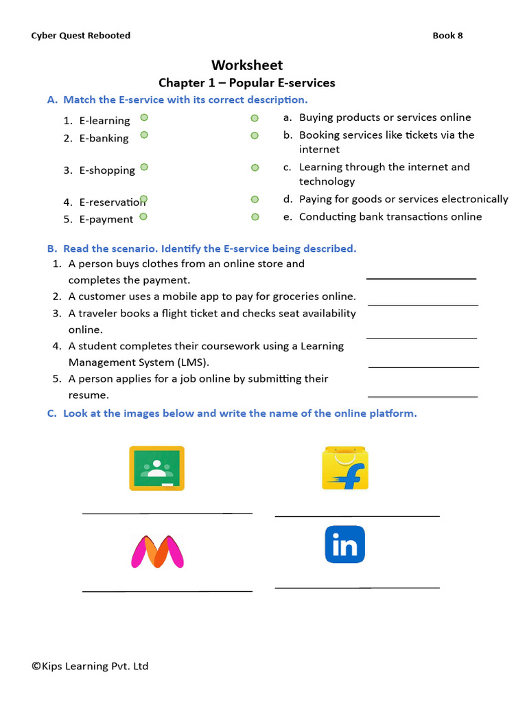 Cyber Quest Rebooted Book 8 - Worksheet 1 | PDF