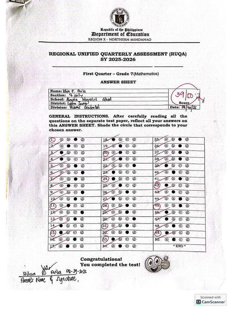 Rustica Corrected Test Paper | PDF