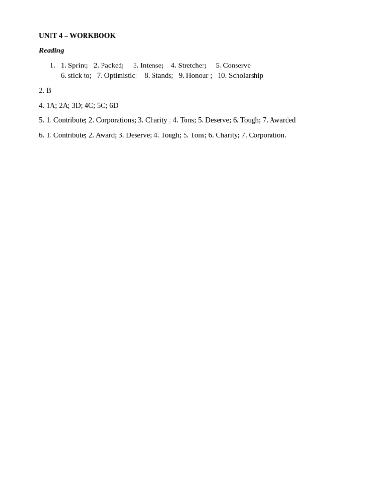 Unit 4 - WB | PDF