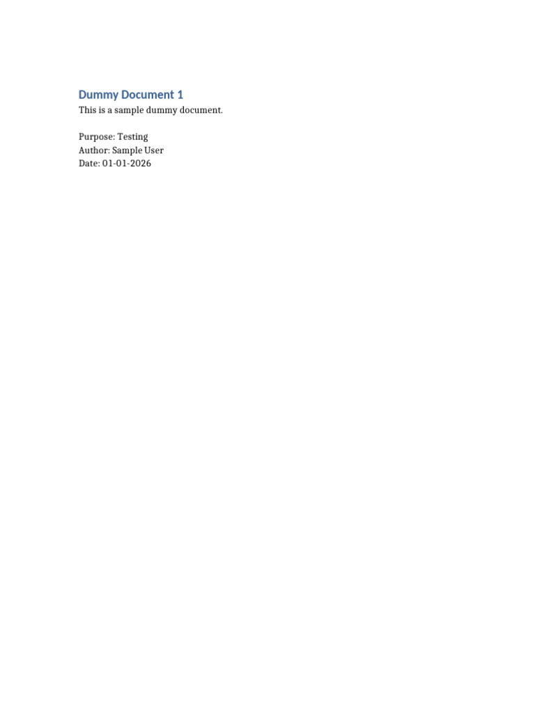 Dummy Doc 1 | PDF