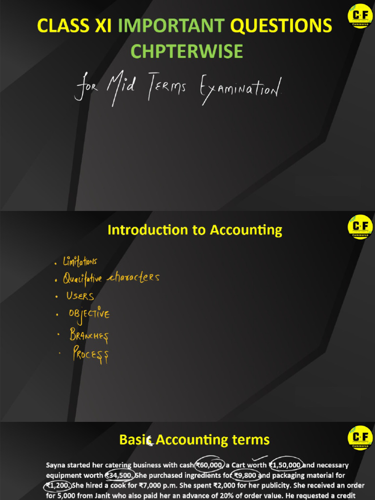 Class Xi Important Questions | PDF