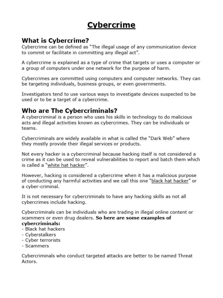 cybercrime (1) | PDF | Phishing | Cybercrime