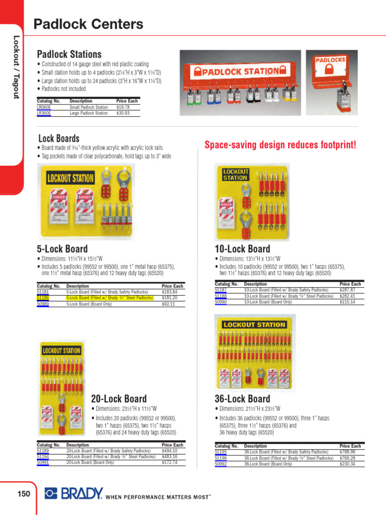 Brady 51189 Datasheet | PDF | Physical Security | Security Technology