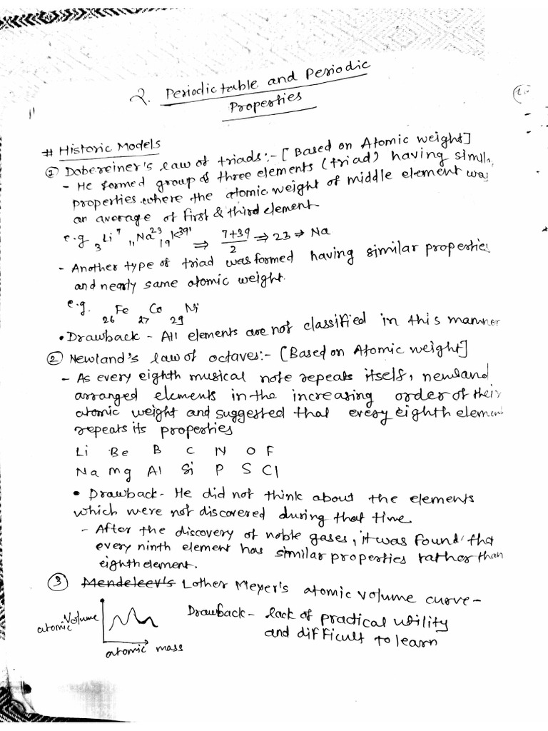 Periodic Table Notes-1 | PDF