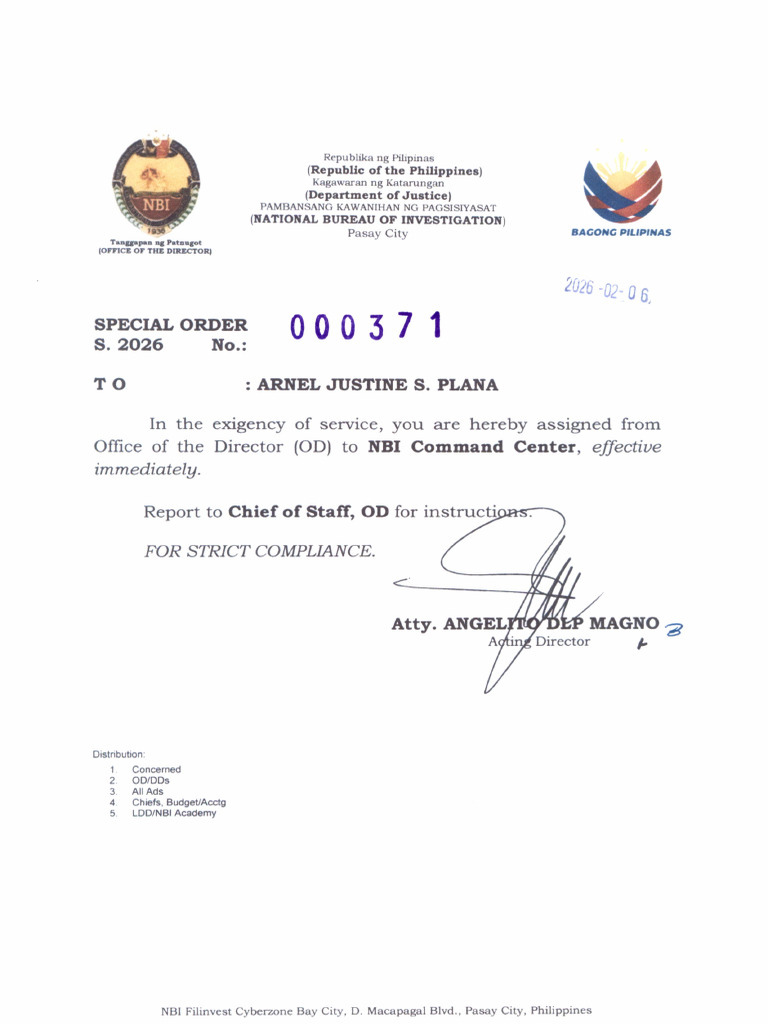 Signed Special Orders - 02 February 2026 | PDF