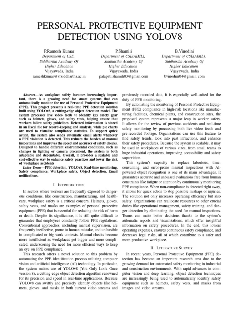 epics_paper (1) | PDF | Personal Protective Equipment | Deep Learning