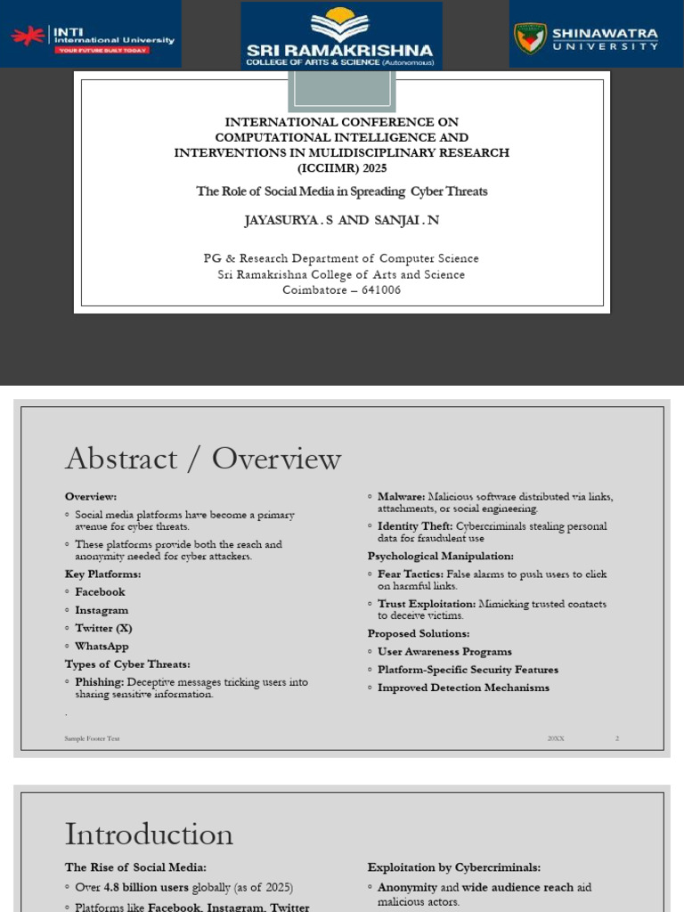 The Role of Social Media in Spreading Cyber Threats PPT (2) | PDF ...