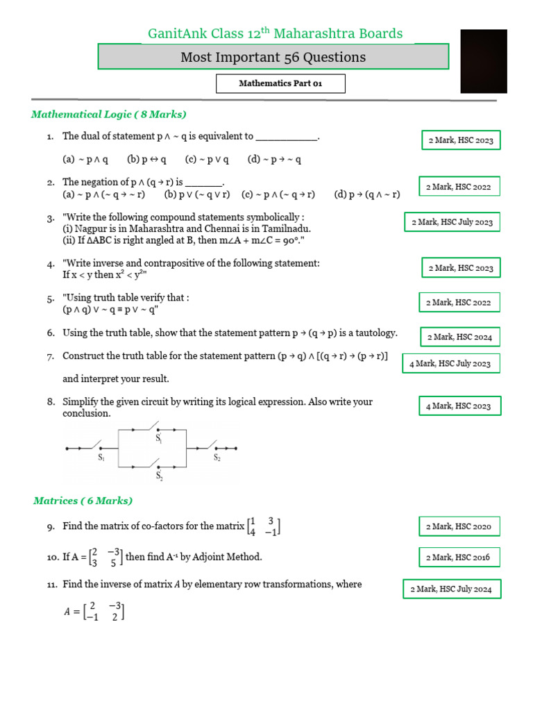 Maths Imp Questions | PDF | Syntax (Logic) | Metalogic