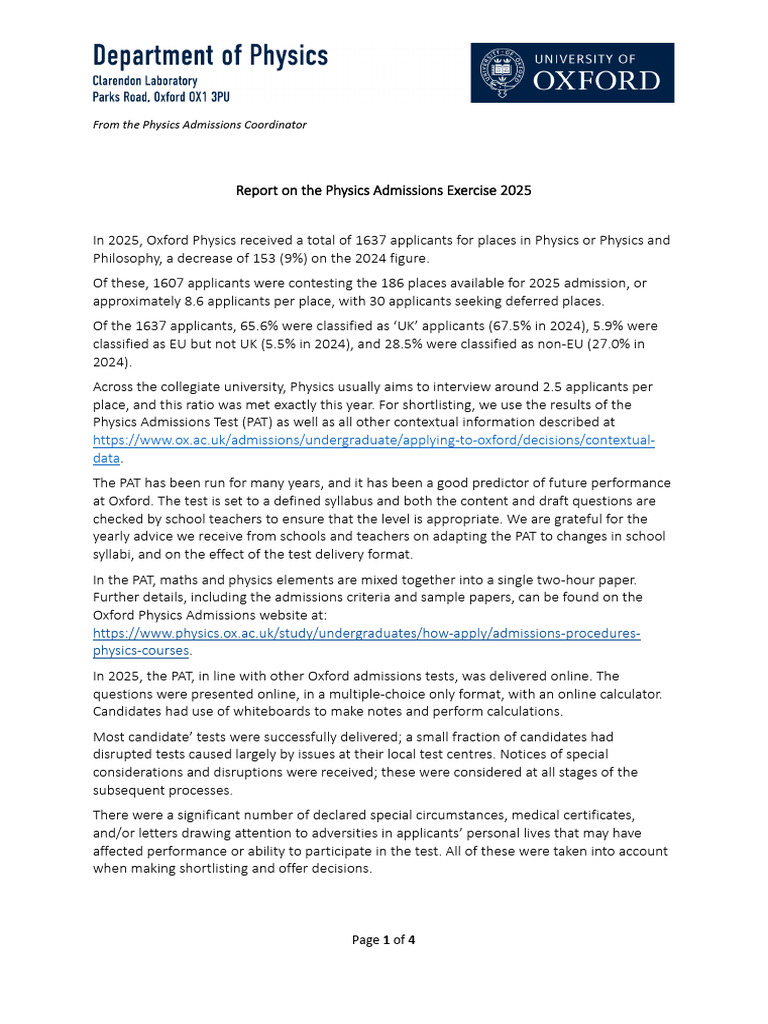 Admissions Report Dec 2025 | PDF