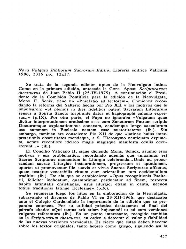 Nova Vulgata Bibliorum Sacrorum Editio Libreria Ed | PDF | Biblia ...