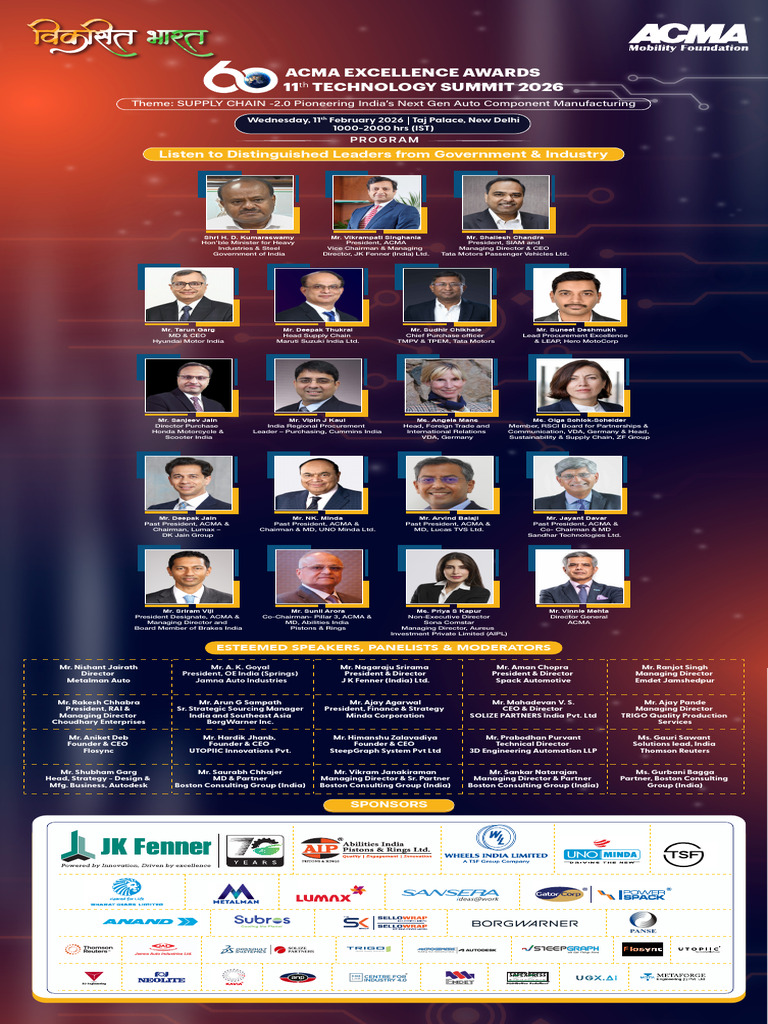 60th ACMA EXCELLENCE AWARDS-2026 - 7-Feb | PDF