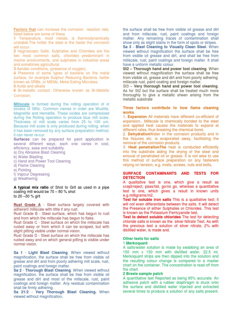 Paint Notes Bgas | PDF | Rust | Paint