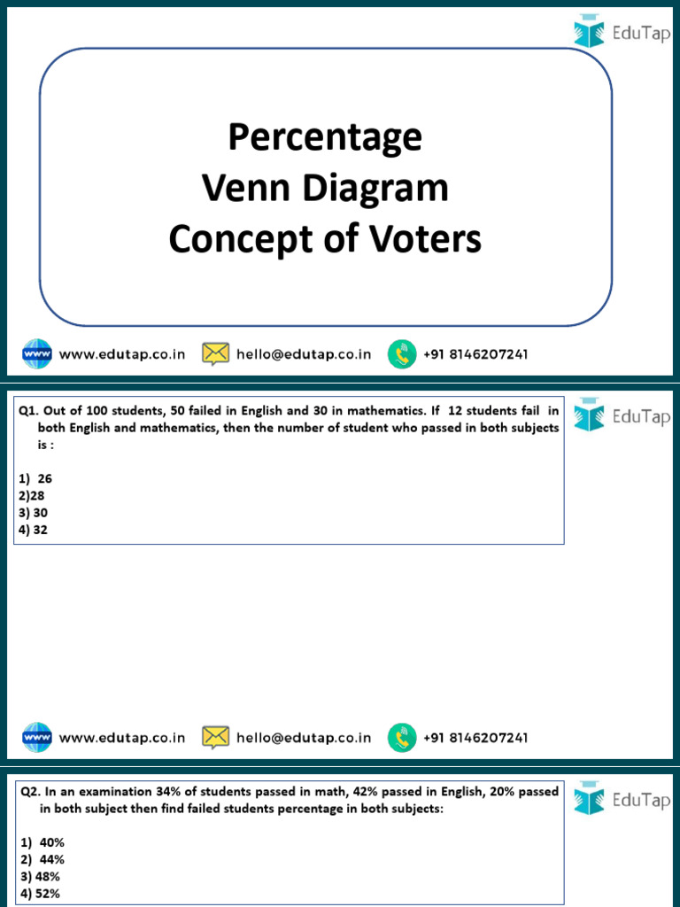 Concept Class 6 - Concept of Venn Diagram and Voters Lyst7892 | PDF ...