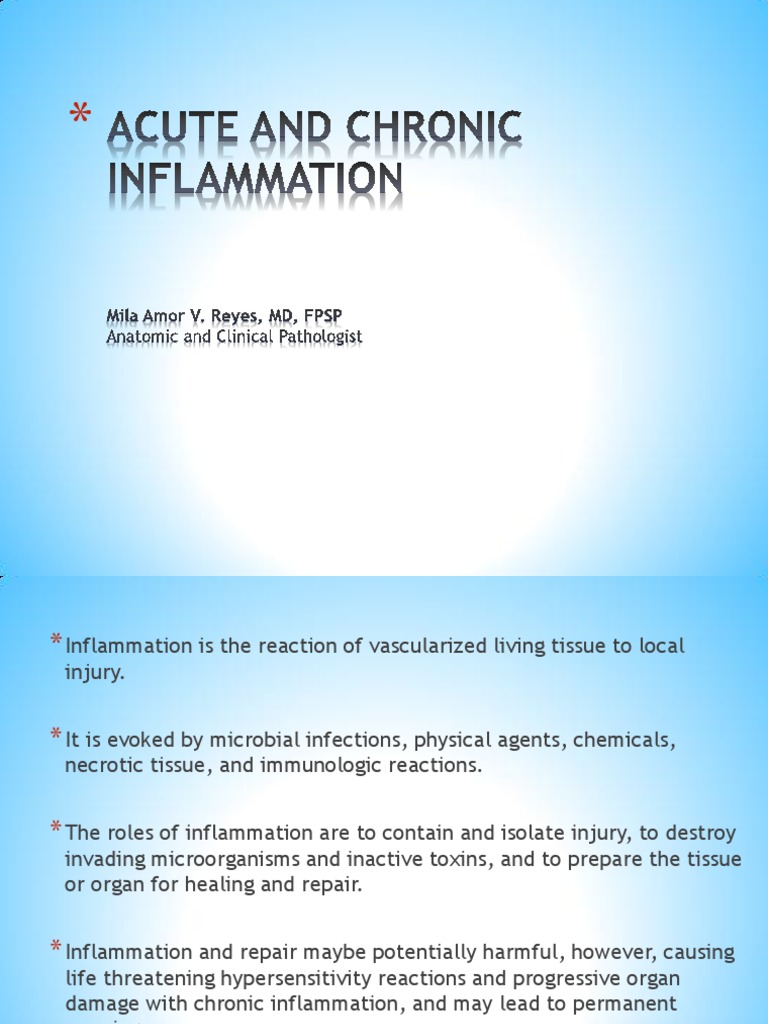 Acute & Chronic Inflammation | PDF | Inflammation | Cytokine