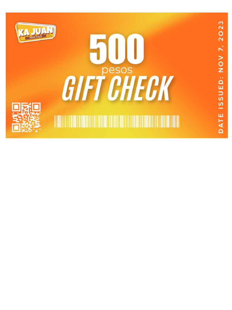 Gift Check | PDF