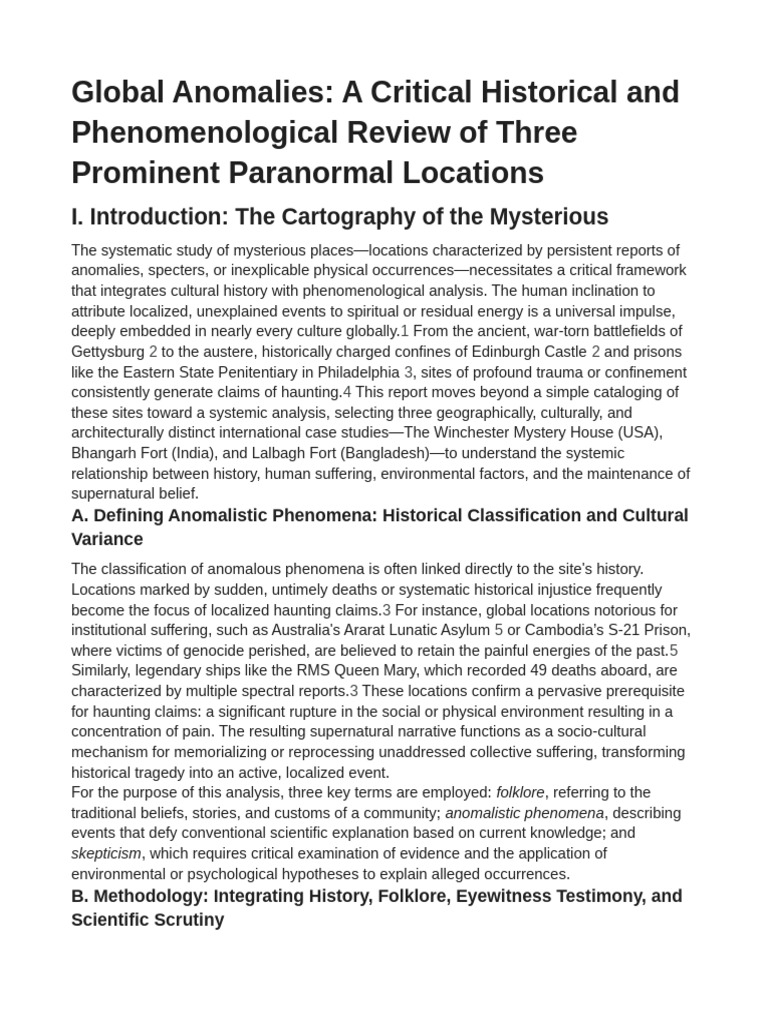Global Anomalies | PDF | Paranormal