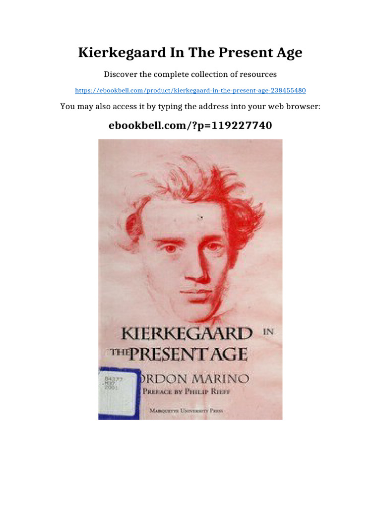 Kierkegaard in The Present Age Full | PDF | Dogs | Communication