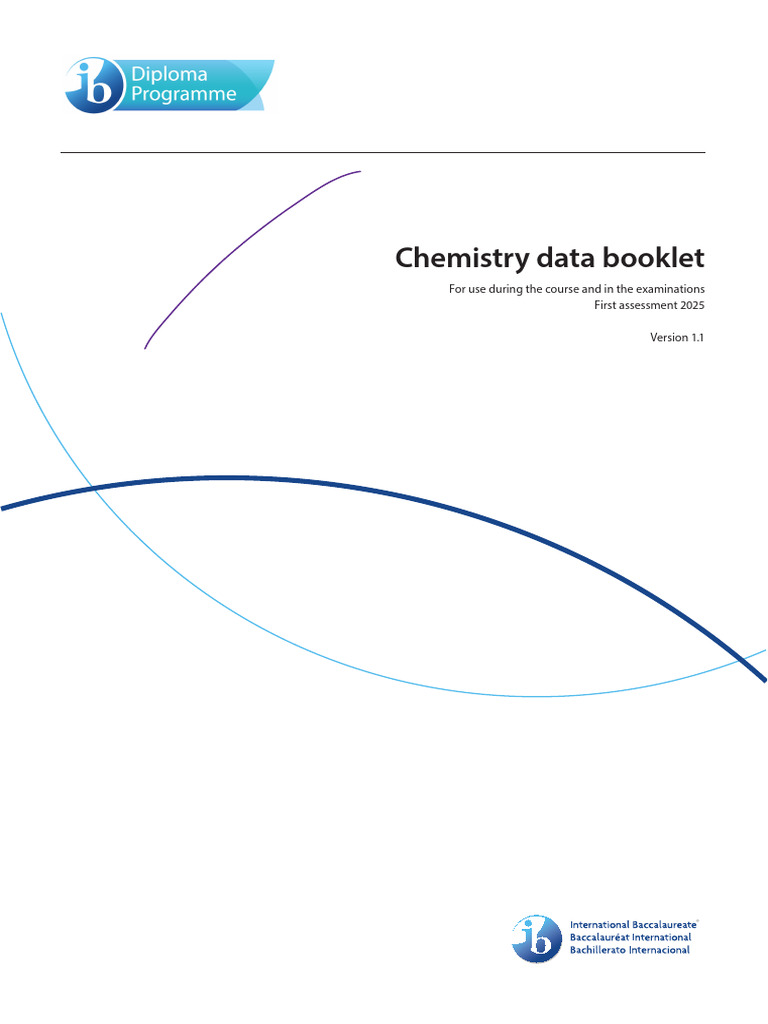 Ib Chemistry Data Booklet | PDF | Chemical Bond | Materials