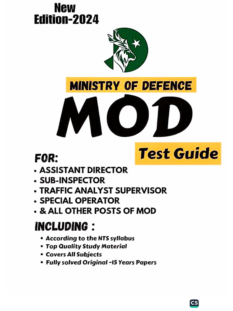 MOD , AD & Sub Inspector Solved Papers | PDF