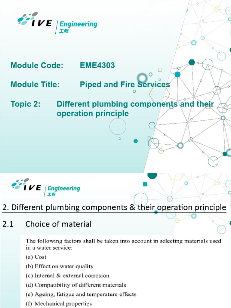 L02 Different Plumbing Components Operation Principle | PDF | Pipe ...