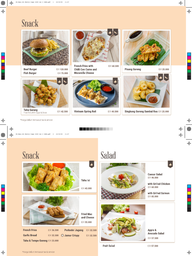 Menu Safari Garden Cafe & Restaurant (Ver Indonesia) | PDF