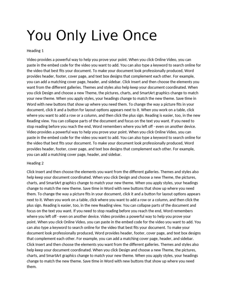 You Only Live Once | PDF | Page Layout | Graphics