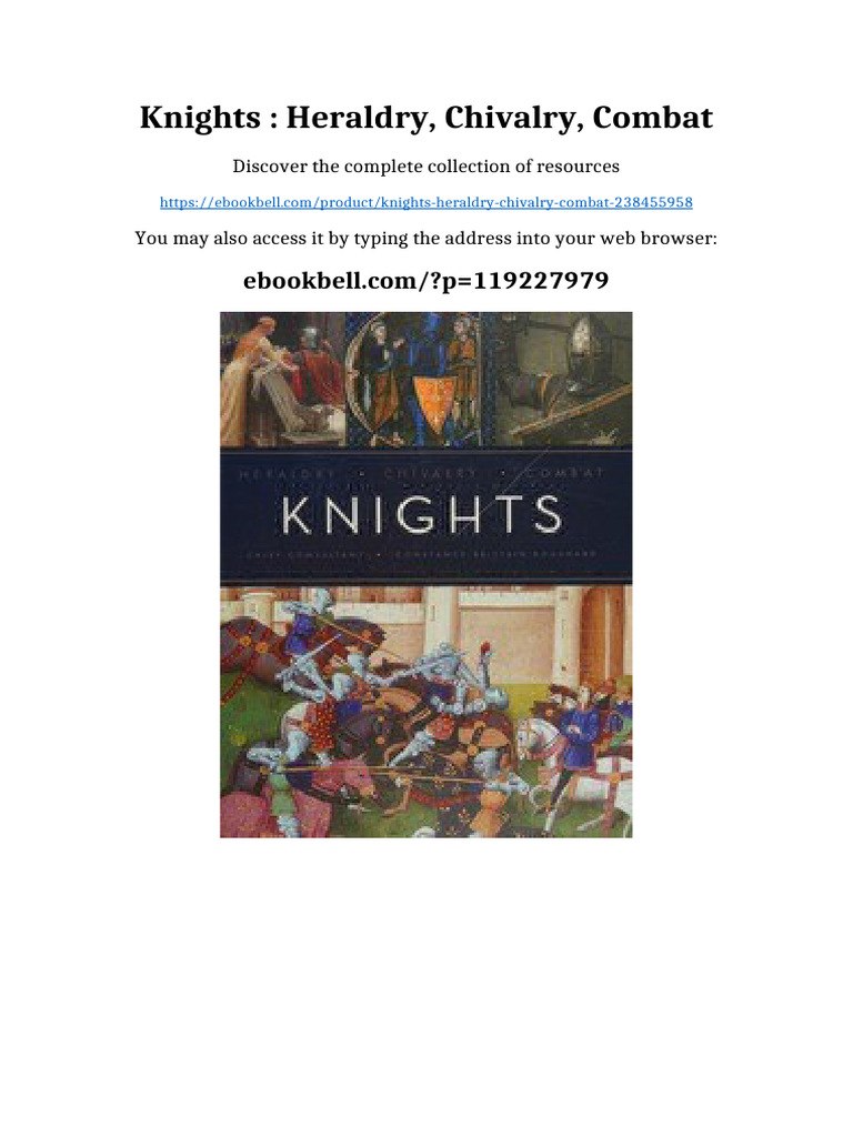Knights: Heraldry, Chivalry, Combat Newest Edition 2025 | PDF ...