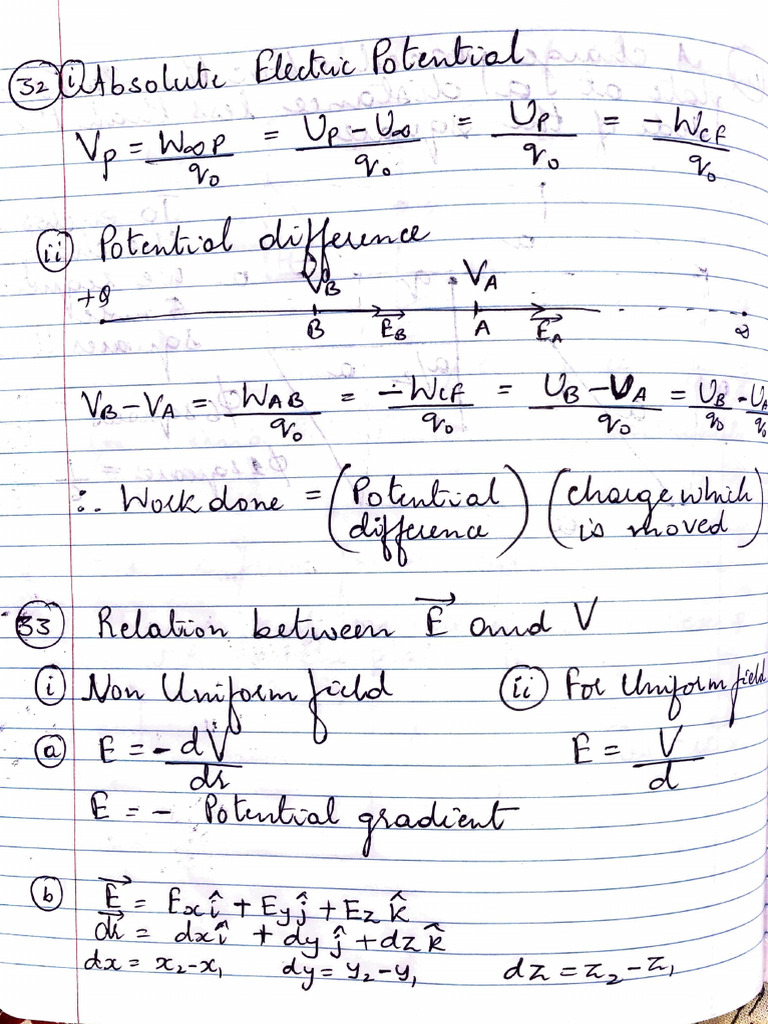 Updated Formulae List of Electric Potential | PDF