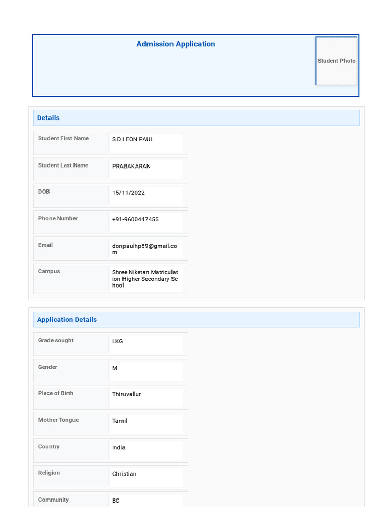 Documents Upload - Admission Application | PDF