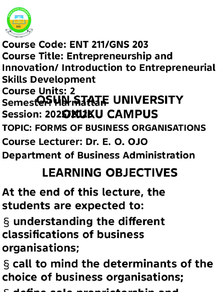 Ent 211 GNS 203 | PDF