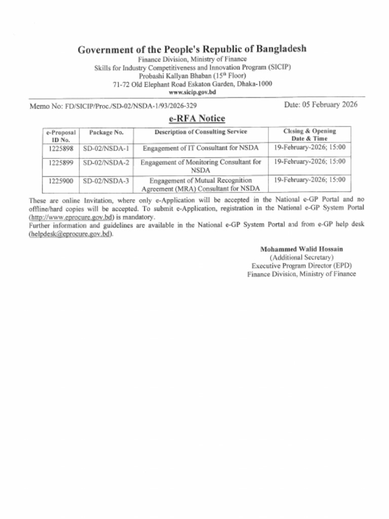 RFA Notice | PDF