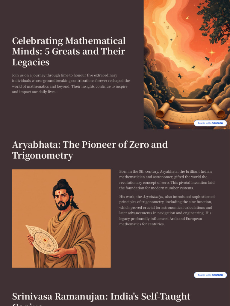 Celebrating-Mathematical-Minds-5-Greats-and-Their-Legacies | PDF | Alan ...