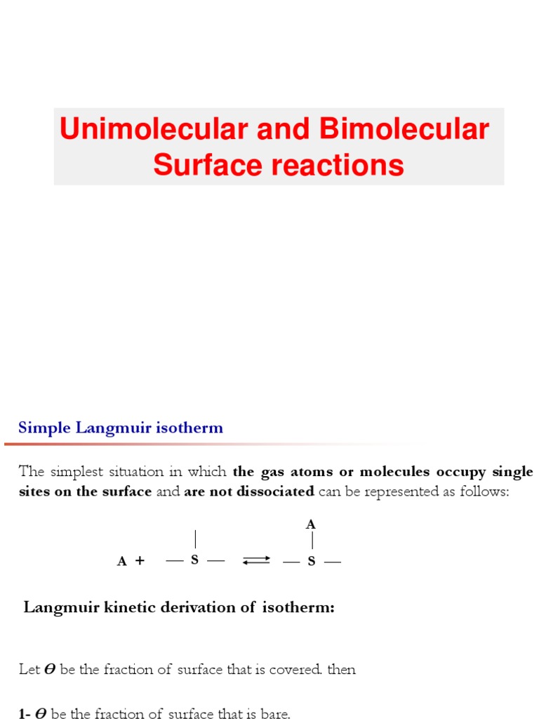 Unimolecular Surface Reaction | Adsorption | Materials