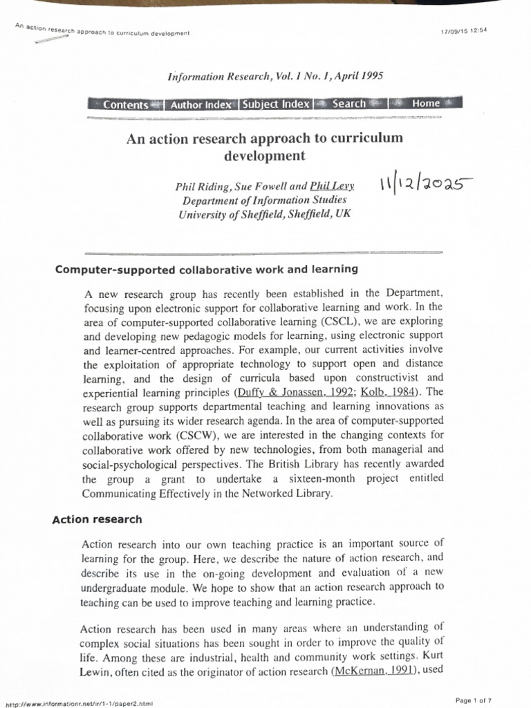 Ce 311 Research Method and Curriculum Innovation. | PDF