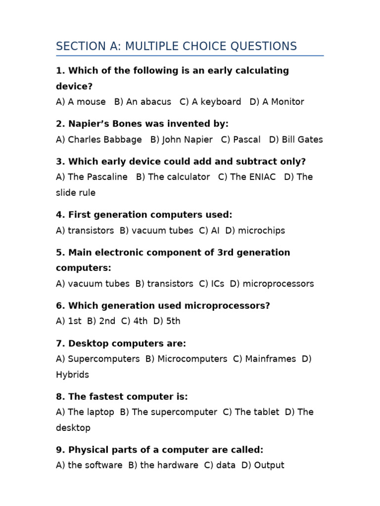 Primary ICT Exam Cambridge Style | PDF | Computer Hardware | Microcomputers