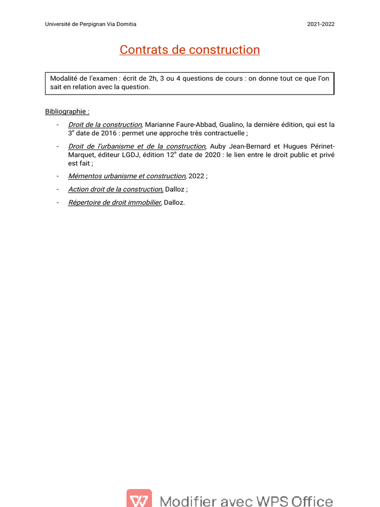 Contrats de Construction | PDF | Cautionnement | Crédit
