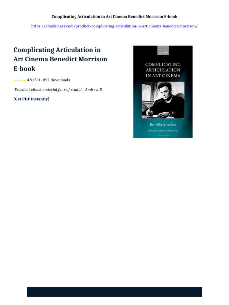 Complicating Articulation in Art Cinema Benedict Morrison Ebook Full ...