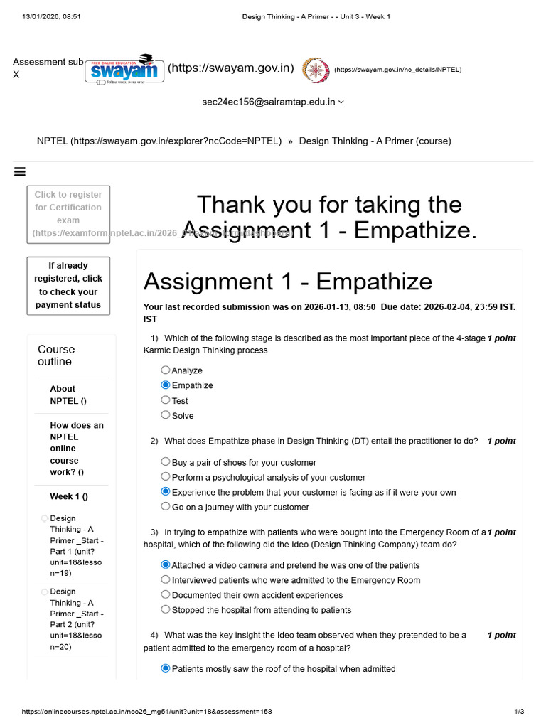 Design Thinking - A Primer - Unit 3 - Week 1 | PDF | Emergency ...