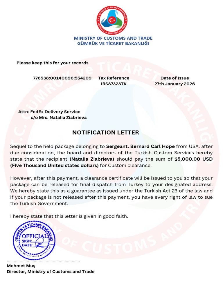 CUSTOM CLEARANCE CERTIFICATE 1.pdf - 20260127 - 152245 - 0000 | PDF