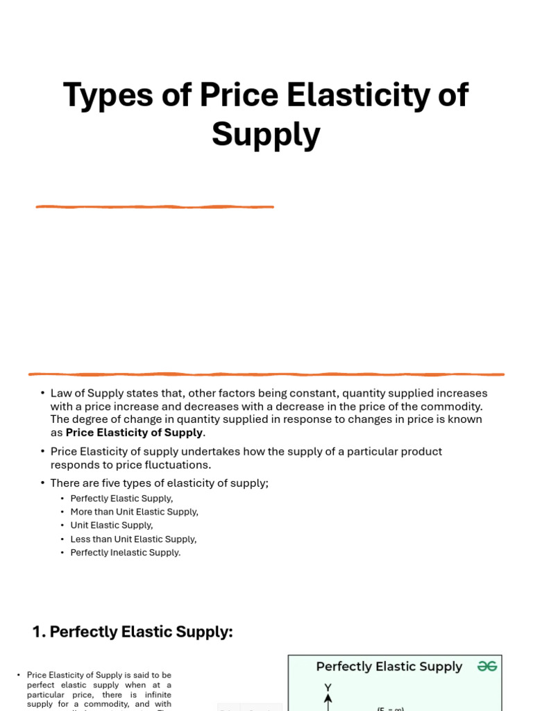 Types of Price Elasticity of Supply Dec 2025 | PDF | Elasticity ...