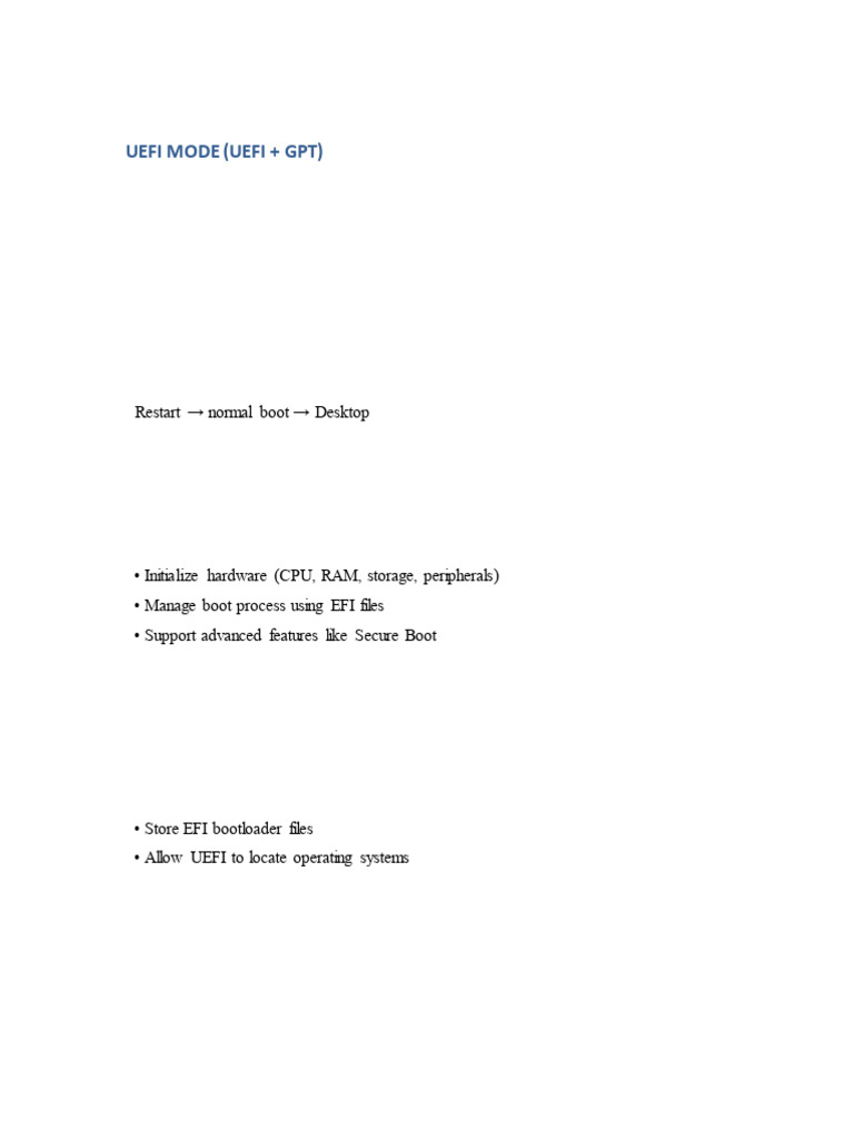 WEEK 7A - UEFI Mode GPT Windows Boot Explanation en | PDF | Booting ...