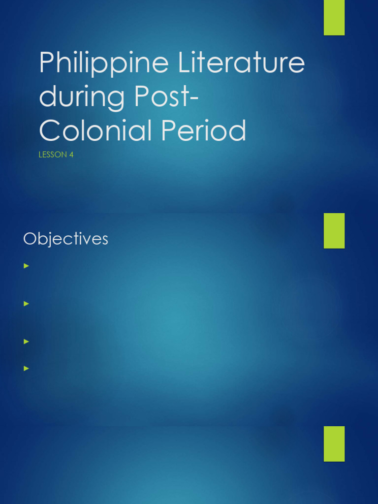 3 Philippine Literature During Post-Colonial Period | PDF | President ...