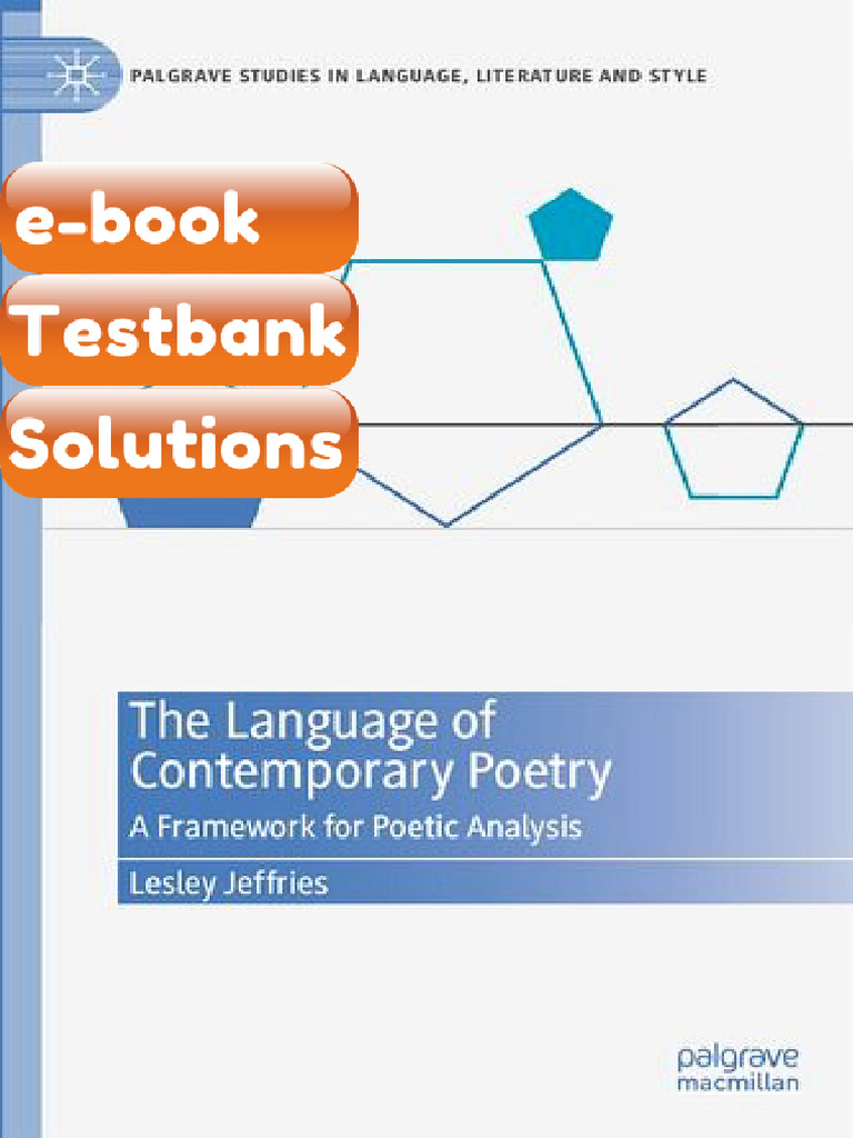 The Language of Contemporary Poetry Framework for Poetic Analysis 1st ...