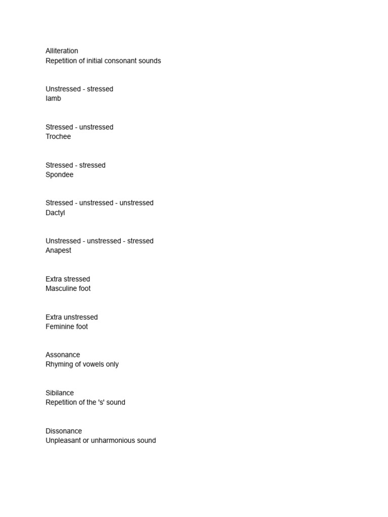 English Techniques | PDF | Poetry | Linguistics