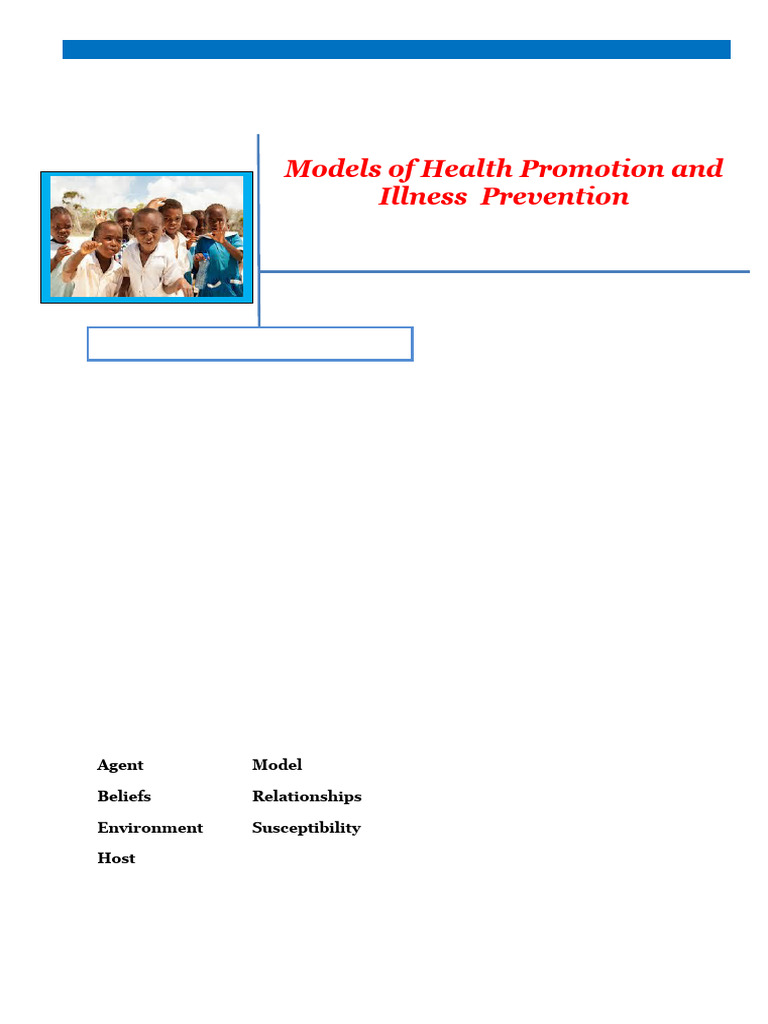Models of Health Promotion and Illness Prevention | PDF | Tobacco ...
