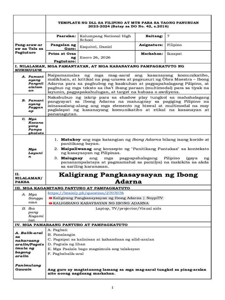 Dlp Format.docx (1) | PDF