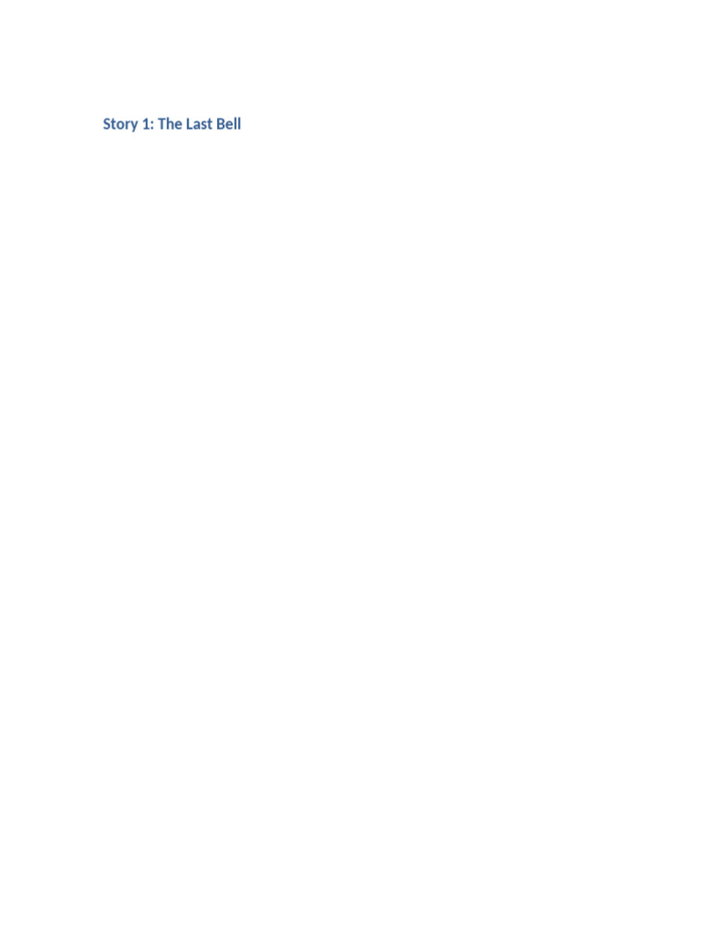 Story 1 The Last Bell | PDF